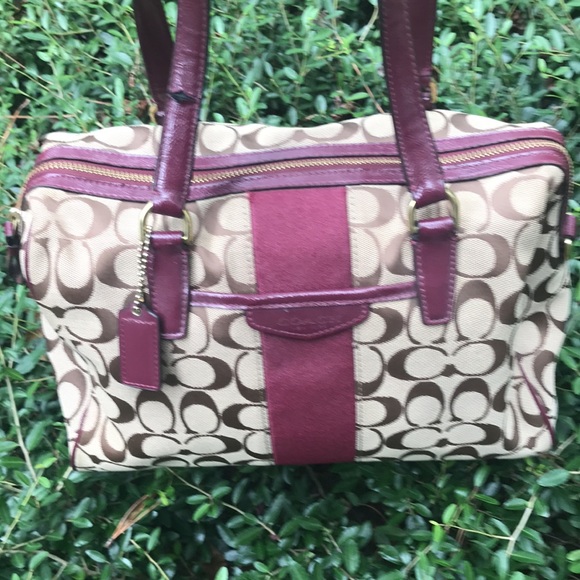 Coach | Bags | Vintage Coach Heritage Monogram Shoulder Bag | Poshmark
